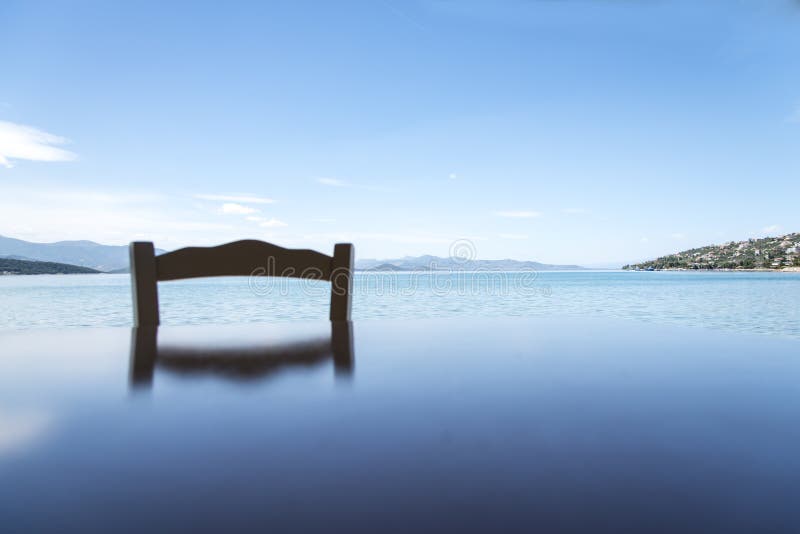 Front view greek paradise stock image. Image of reflection - 112187675