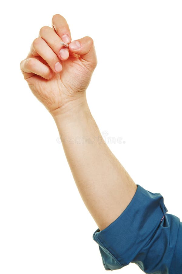 Front View of Hand with Brush Stock Photo - Image of communication ...