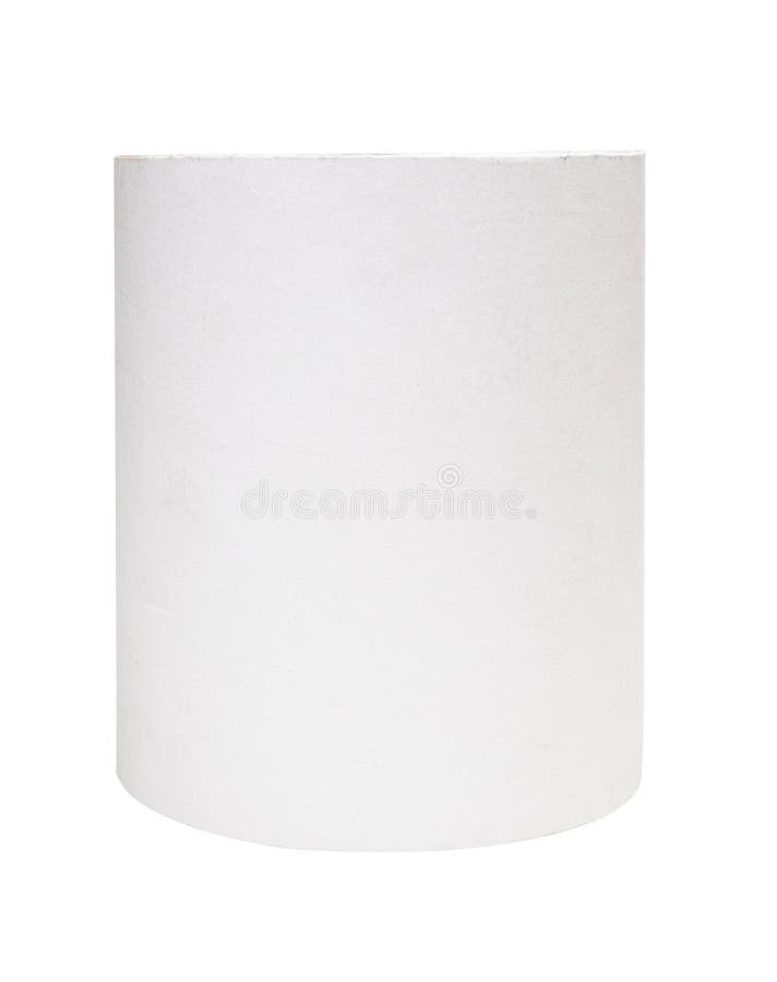 Front View of Hand-crafted Paper Cylinder Isolated Stock Photo - Image ...