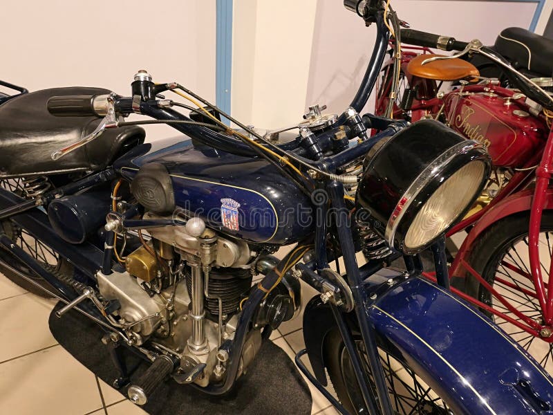 Front View of Handlebars and Headlight of Vintage Czechoslovak ...