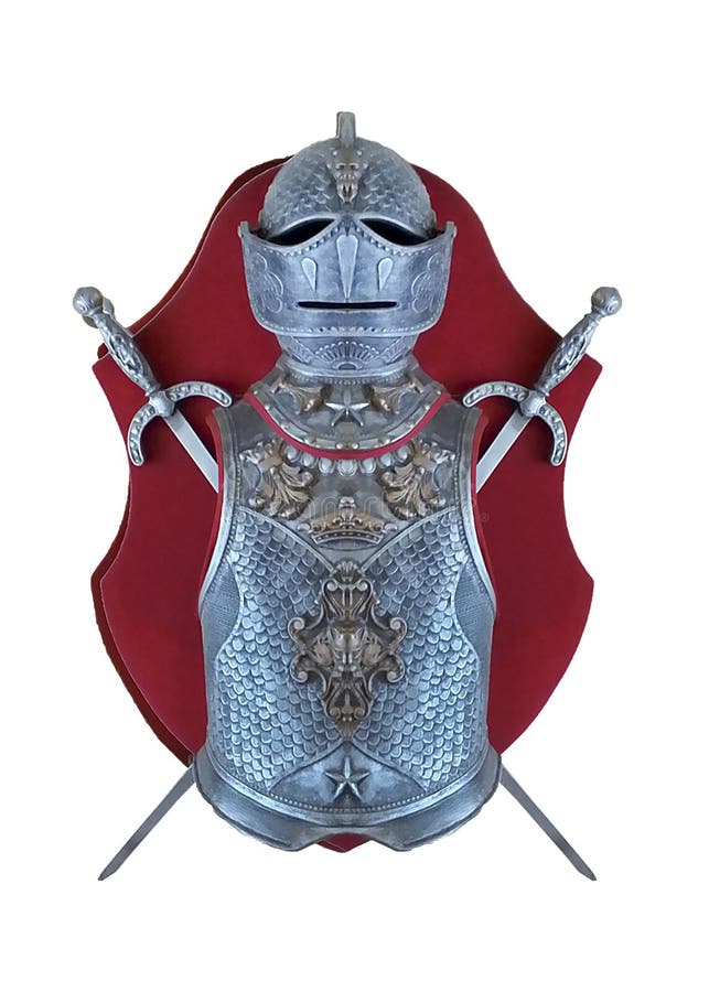 Helm and Breast Medieval Armor Isolated Photo Stock Photo - Image of ...