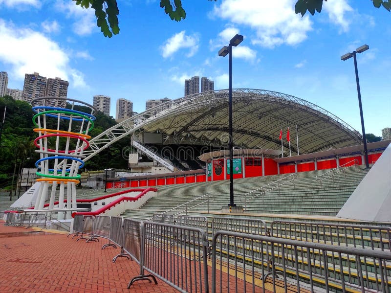 Front View of Hong Kong Stadium. Editorial Photography - Image of flag ...