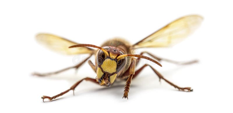 Top View of a Hornet, Vespa Crabro, Isolated Stock Photo - Image of ...