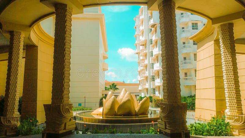 Front View of Hotel with Luxury Design Stock Photo - Image of mansion ...