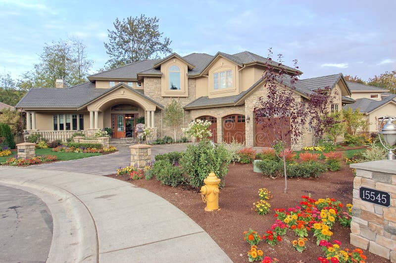 Luxury American House no.2 stock photo. Image of green - 1060226