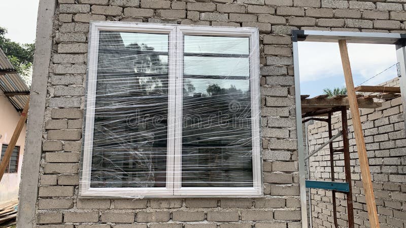 View of a House that is Still in the Construction Process Stock ...