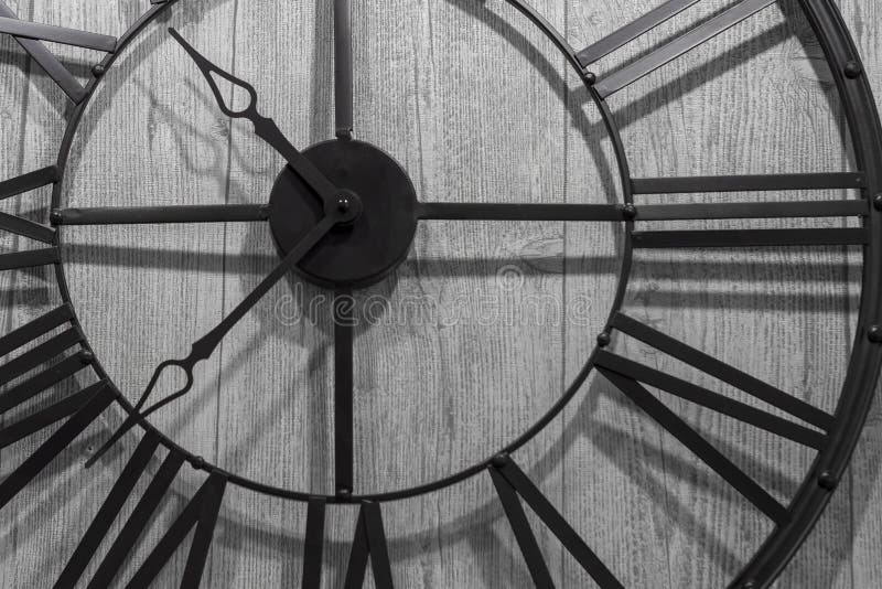 Part of the Wall Clock. Front View, Indoors Horizontal Shot Stock Image ...