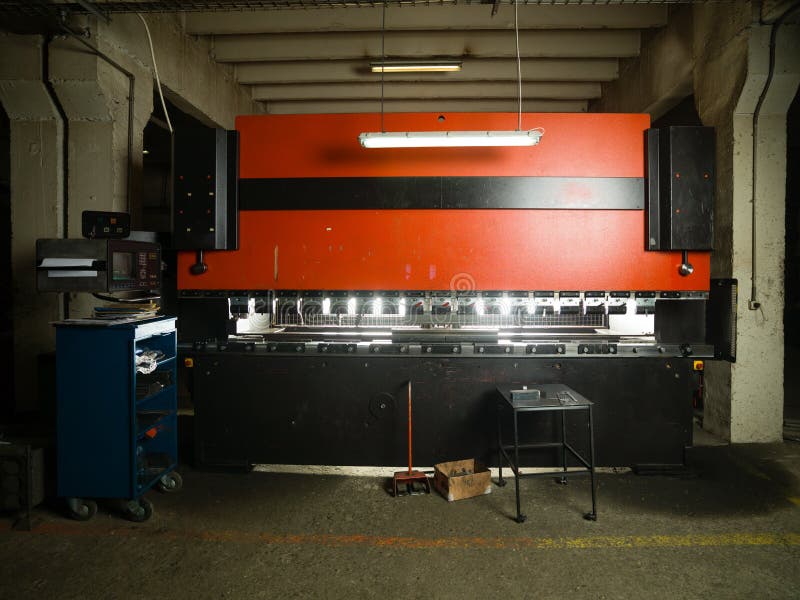 Front View of an Industrial Machinery Stock Image - Image of assembly ...