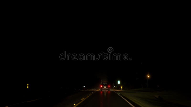 View from Inside Car of Lightning Strike Outside Car Window in Night ...