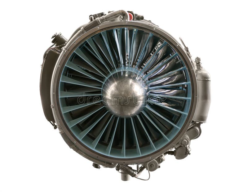 137 Jet Engine Front View Isolated White Background Stock Photos - Free ...