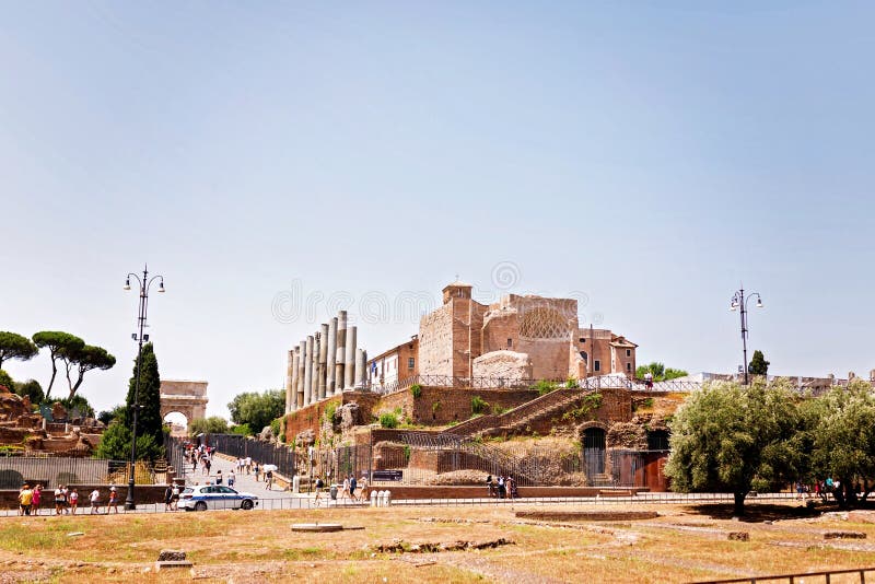 Front View on Italian Colosseum Editorial Photography - Image of ...