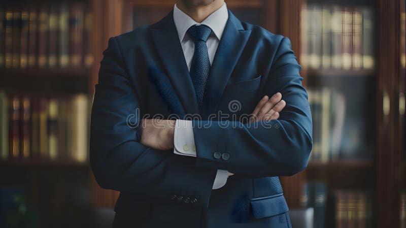 Front View of Lawyer with Blurred Background (No Face). this is AI ...
