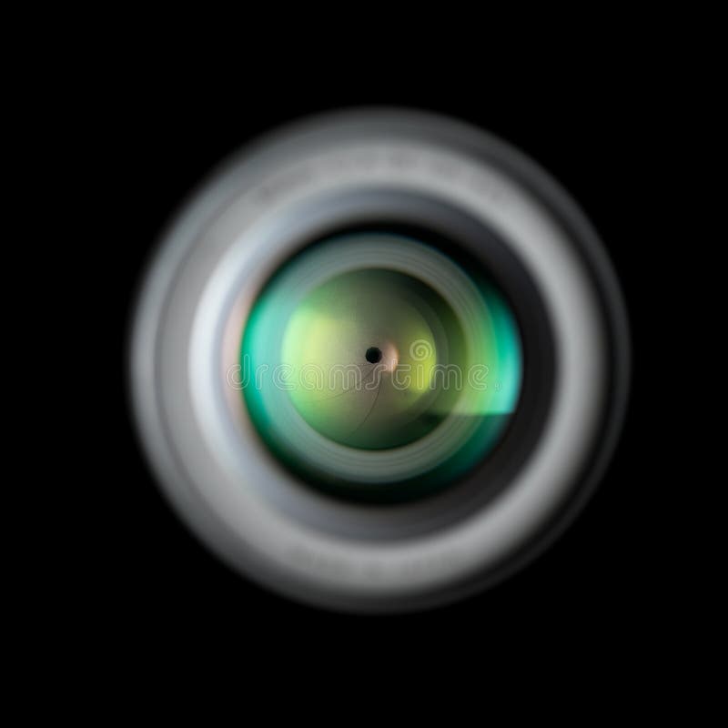 Front View of Lens Diaphragm on Black Background Stock Image - Image of ...