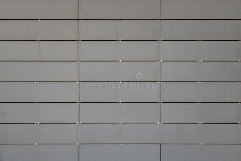 Front View of Light Grey Surface Made of Small Metal Tiles Stock Photo ...
