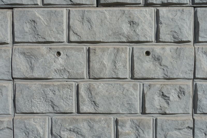 Front View of Light Gray Unpainted Brick Veneer Wall Stock Image ...