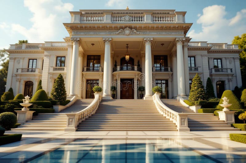 Front View of a Luxurious and Opulent Building– AI-Generated ...