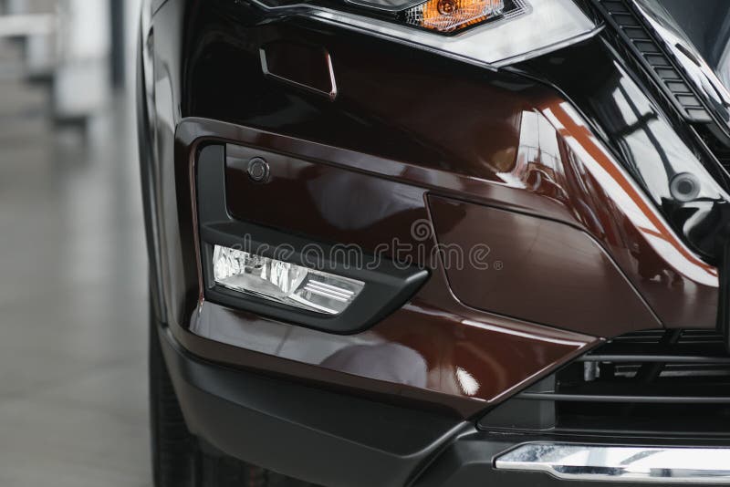 Front View of a Luxury Car stock photo. Image of glass - 249082206