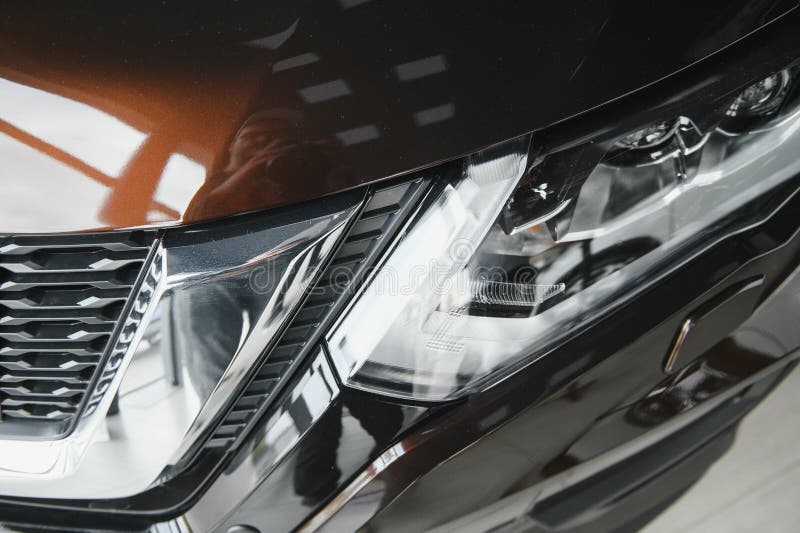 Front View of a Luxury Car stock image. Image of silver - 249083129