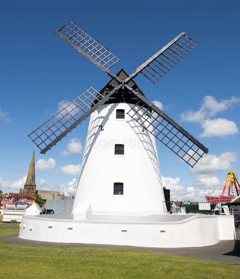 Front View of Lytham Windmill, Lytham St Annes, Lancashire Stock Image ...