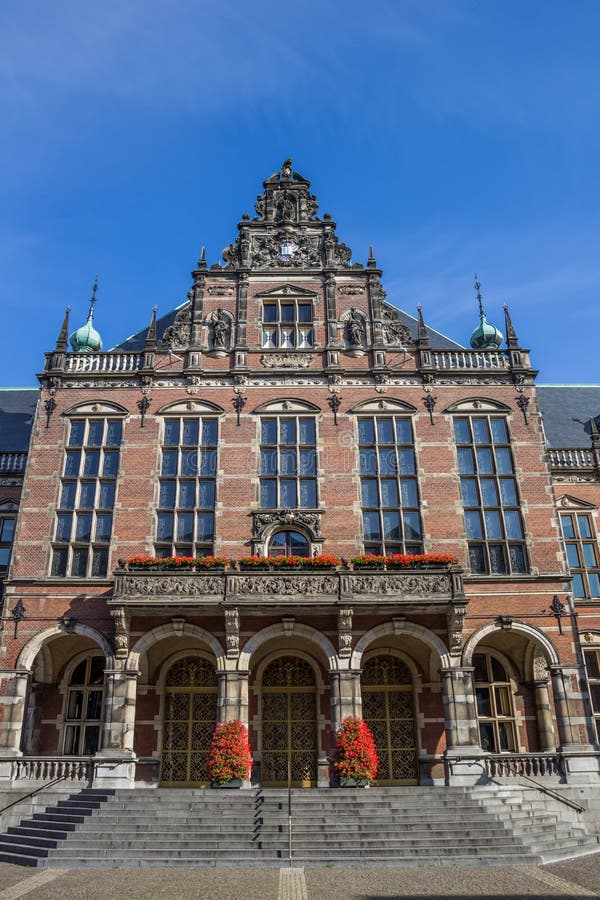 Front View of the Main Building of the Groningen University Stock Photo ...