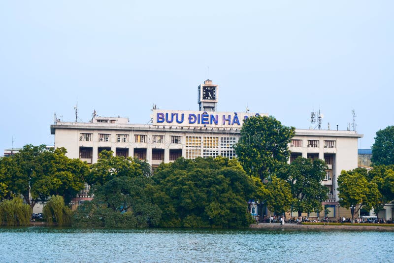 Front View of the Main Post Office in Hanoi, Vietnam Editorial Stock ...