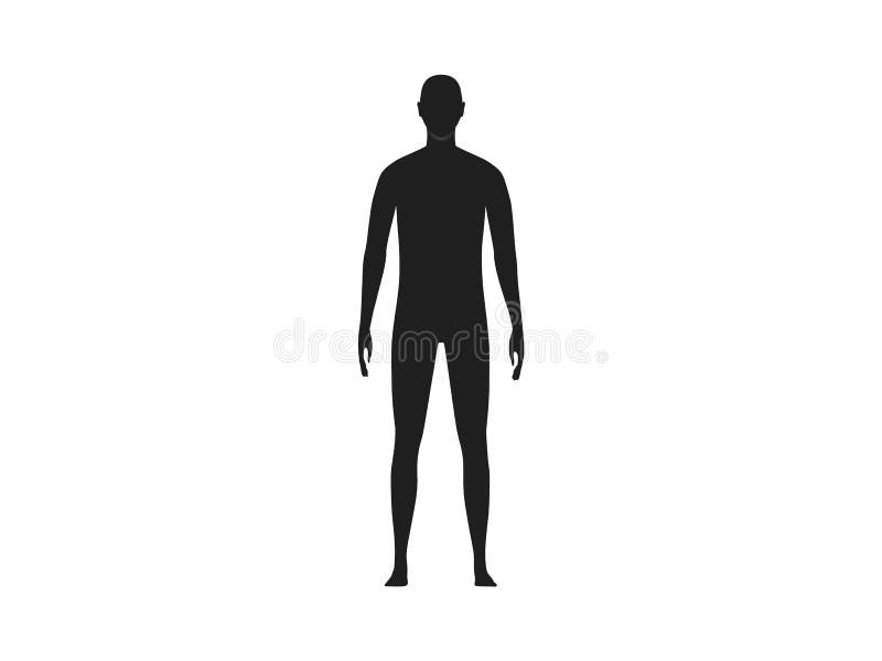 Human Body Outline Front Back Stock Illustrations – 648 Human Body ...