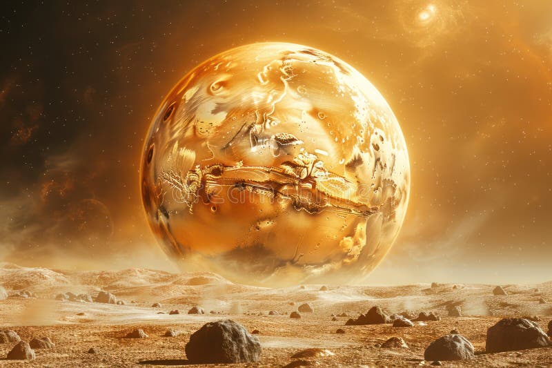 Front View of Mars - Fourth Planet from the Sun, Second Smallest in the ...