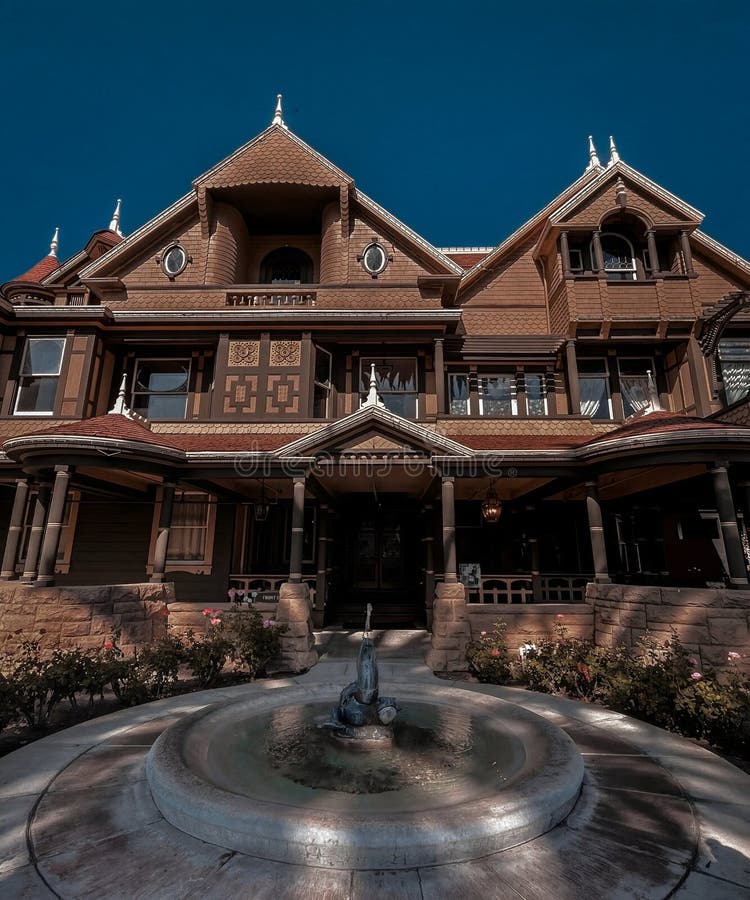 The Front View of a Massive House Editorial Photography - Image of ...