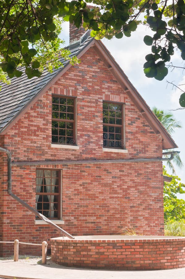 Brick House at a Functional, Tropical, Lighthouse with a Brick Well ...