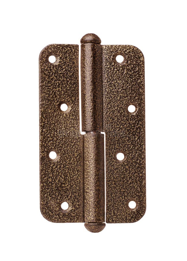 Front View of Metal Door Hinge Stock Image - Image of open, design ...
