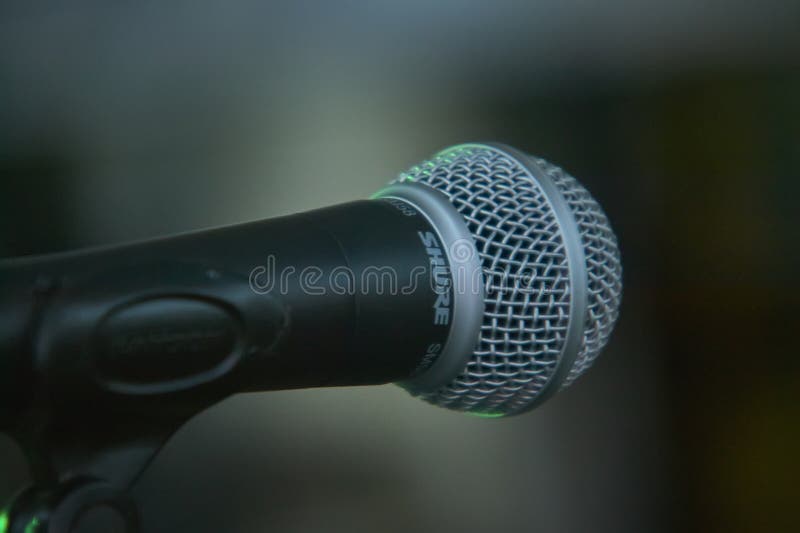 Front View of a Microphone. Editorial Stock Image - Image of music ...