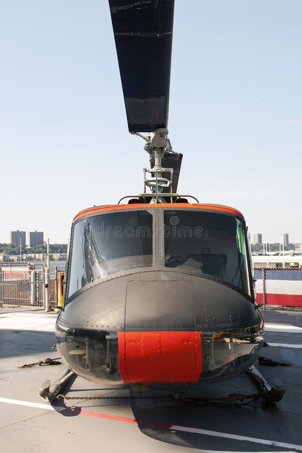 Aircraft - Blue Helicopter Front View Stock Photo - Image of copter ...