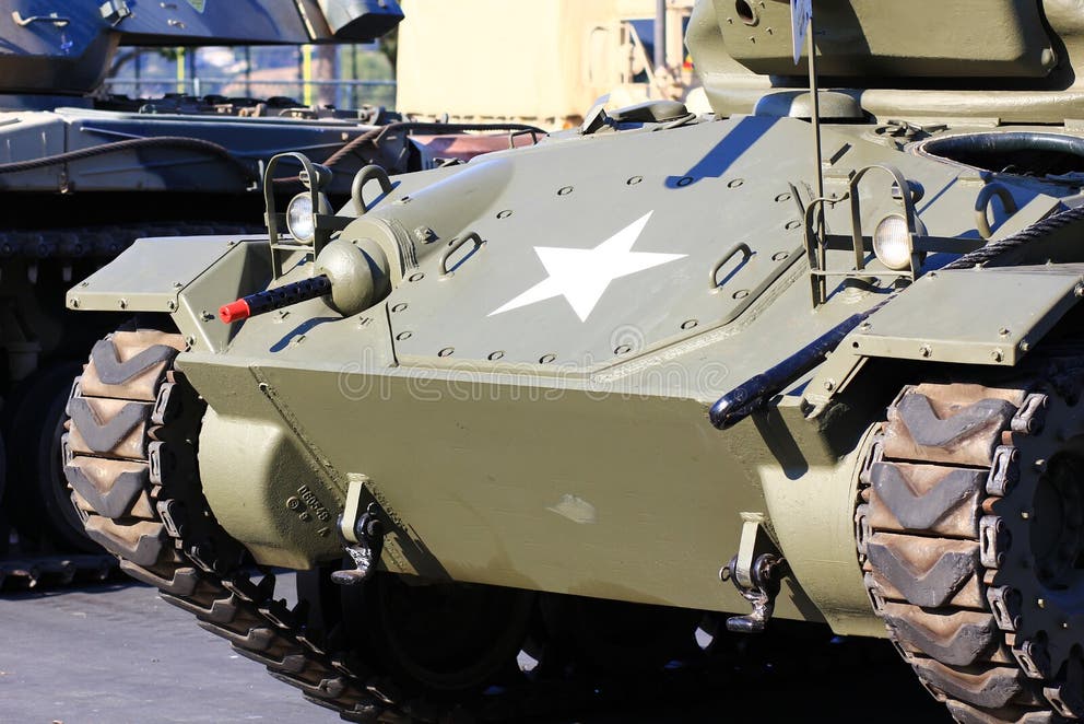 Front View of a Military Tank Stock Image - Image of caterpillar ...
