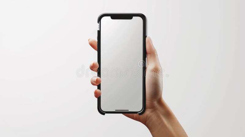 Front View Mobile Phone Screen Presentation Stock Illustration ...