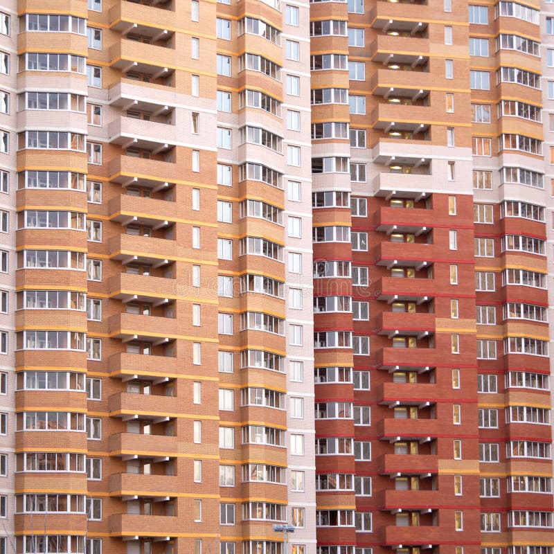 Front View of Modern Constructed Building Closeup Stock Photo - Image ...