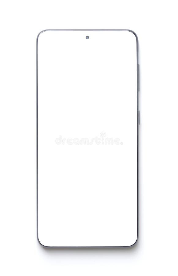 Front View of Modern Frameless Smartphone with Blank Screen Stock Image ...