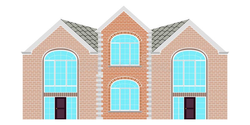 Front View of a Modern House Stock Vector - Illustration of ...
