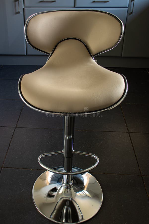 Kitchen Modern Grey Bar Stool Stock Photo - Image of modern, retro ...