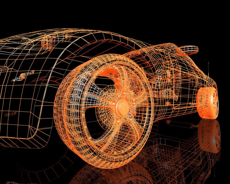 Front View of the Modern Model Cars Stock Illustration - Illustration ...