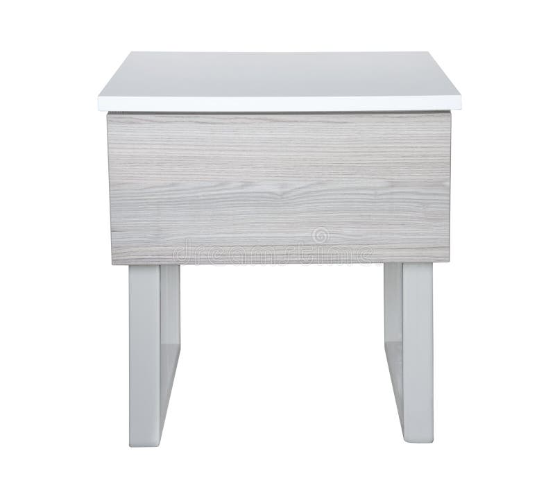 Front View of Modern Nightstand Stock Image - Image of minimalism ...