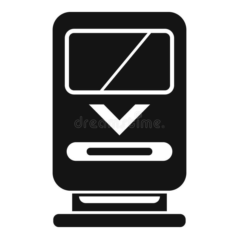 Front View of a Modern Train Arriving at the Station Stock Vector ...