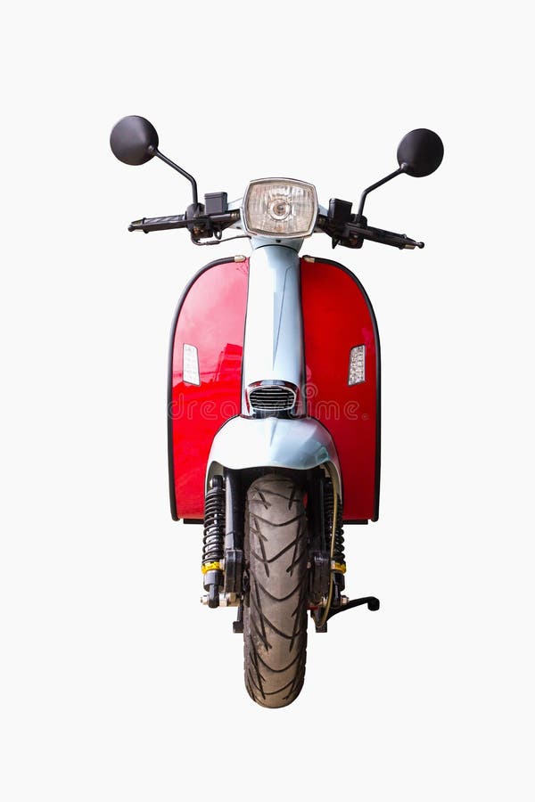 Front View of Motorcycle Isolated on White. Stock Image - Image of ...