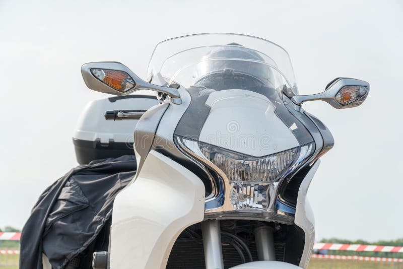 Front View of the Motorcycle Editorial Image - Image of handle, brakes ...