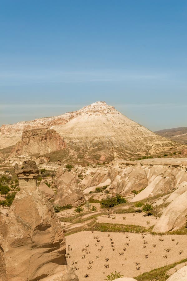 Front View of Mountains in Valley Under Blue Sky, Stock Image - Image ...