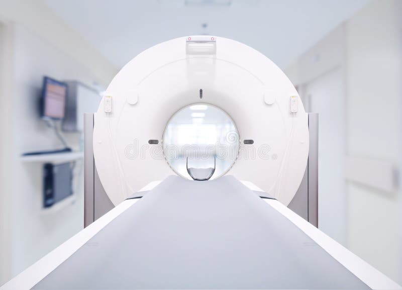 Front View of Multi Detector CT Scanner Computed Tomography Isolated on ...
