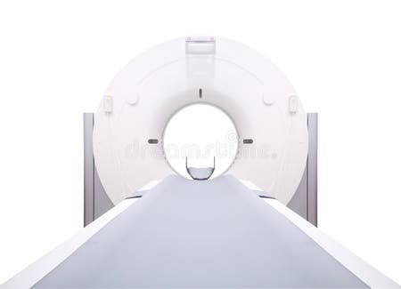 Front View of Multi Detector CT Scanner Computed Tomography Isolated on ...