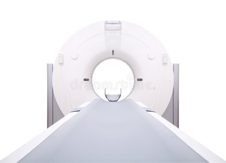 Front View of Multi Detector CT Scanner Computed Tomography Isolated on ...