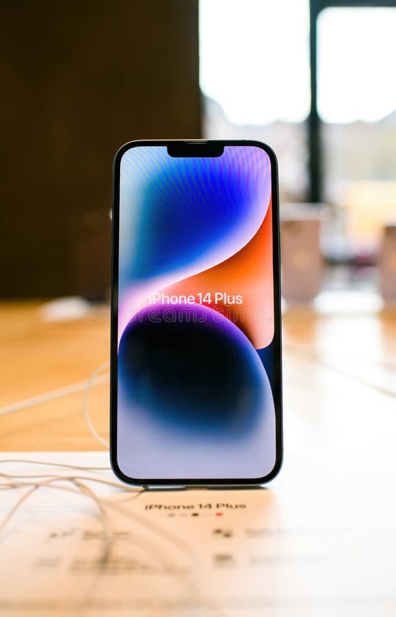 Front View of New Apple Computers IPhone 14 Pro Plus with Larger ...