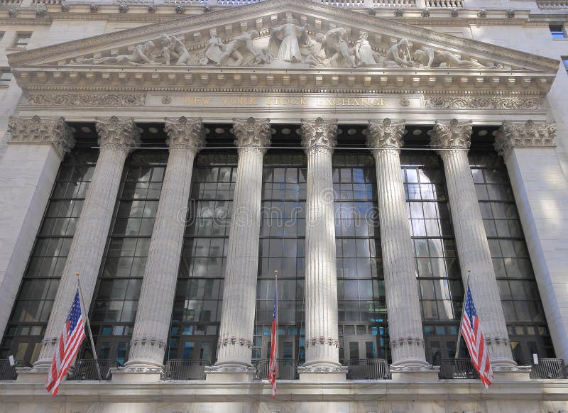 Front View of New York Stock Exchange, New York Editorial Stock Image ...