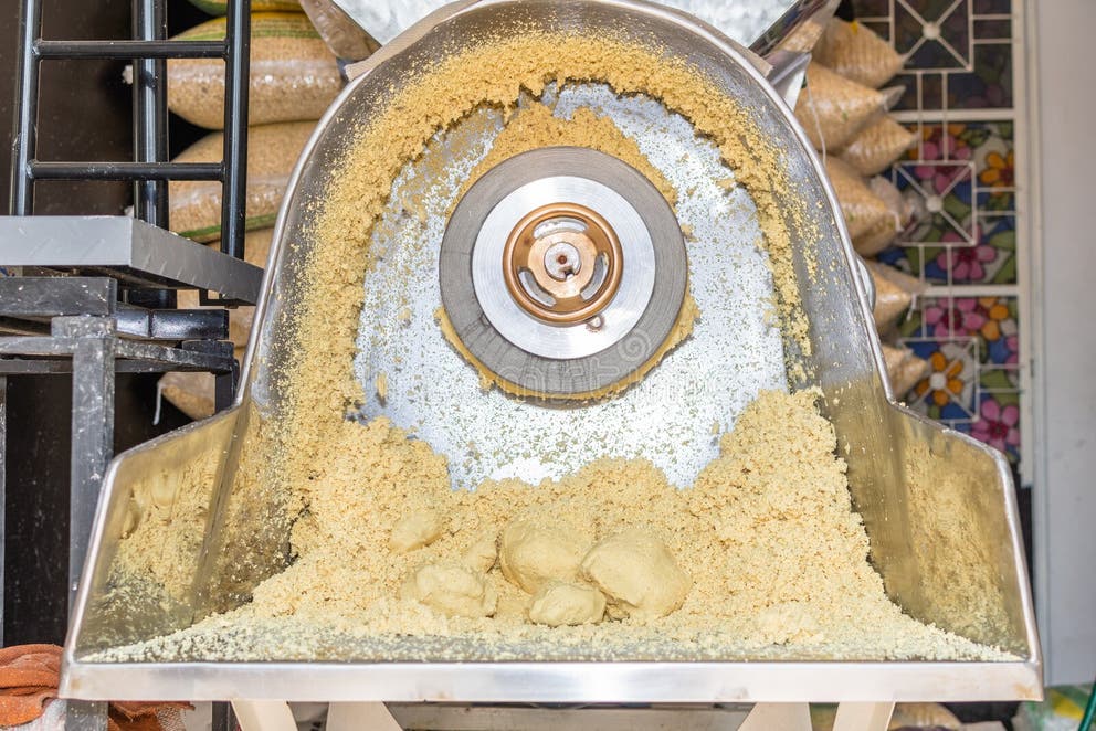 Front View of a Nixtamal Mill with a Lot of Dough Inside it Stock Photo ...